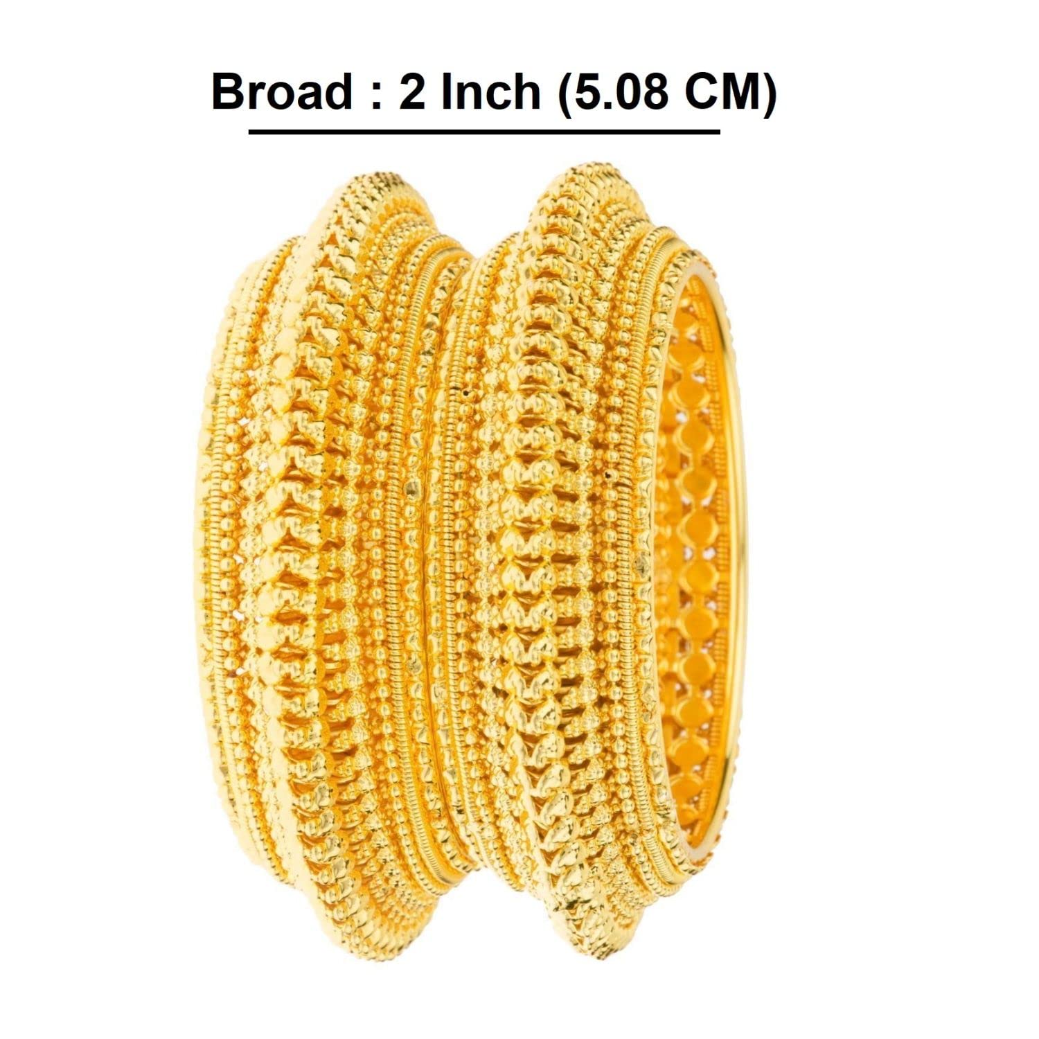 Efulgenz Indian Bangles Gold Tone Indian Bangles for Women Indian Style Bollywood Traditional Wedding Bridal Bracelet Bangle Set Jewelry