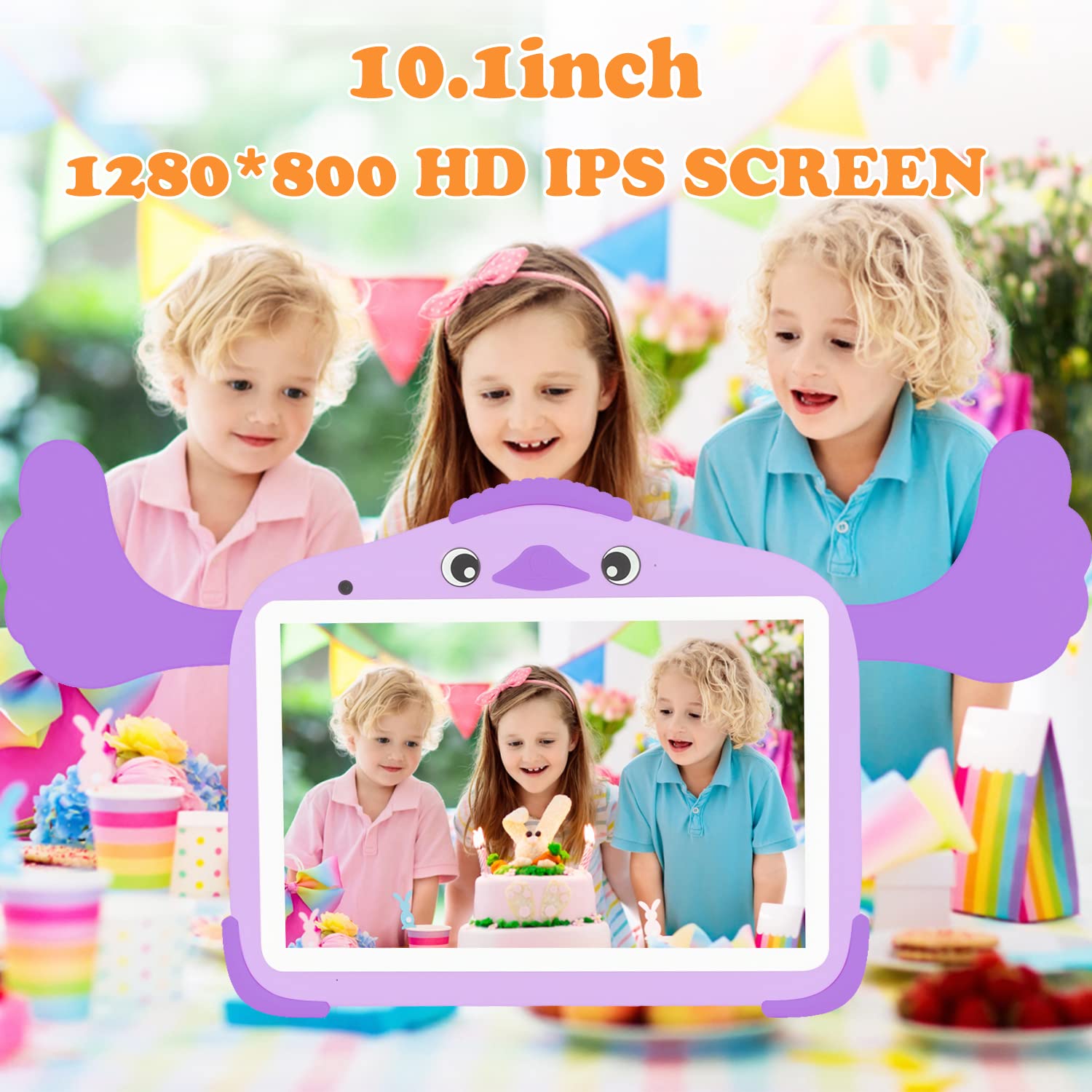 Kids Tablet Android 11 Tablet for Kids 2GB 32GB Kids Tablets Parental Control, Toddler Tablet with Kid-Proof Case Dual Camera, WiFi (10 inch Kids Tablet)