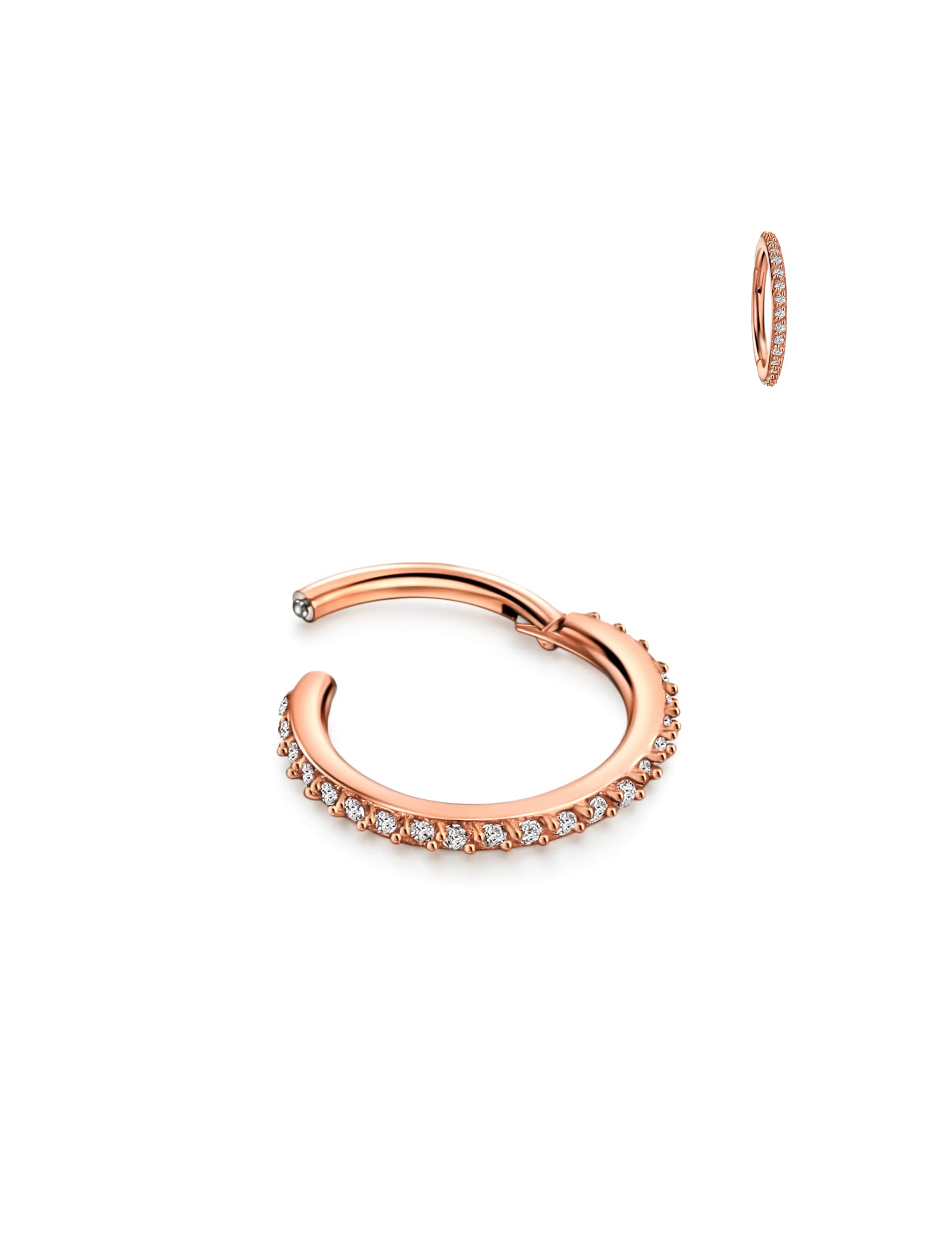 FANSING Gold Surgical Steel Cartilage Hoop 16g 12mm Helix Earring 16 Gauge Conch Piercing Jewelry