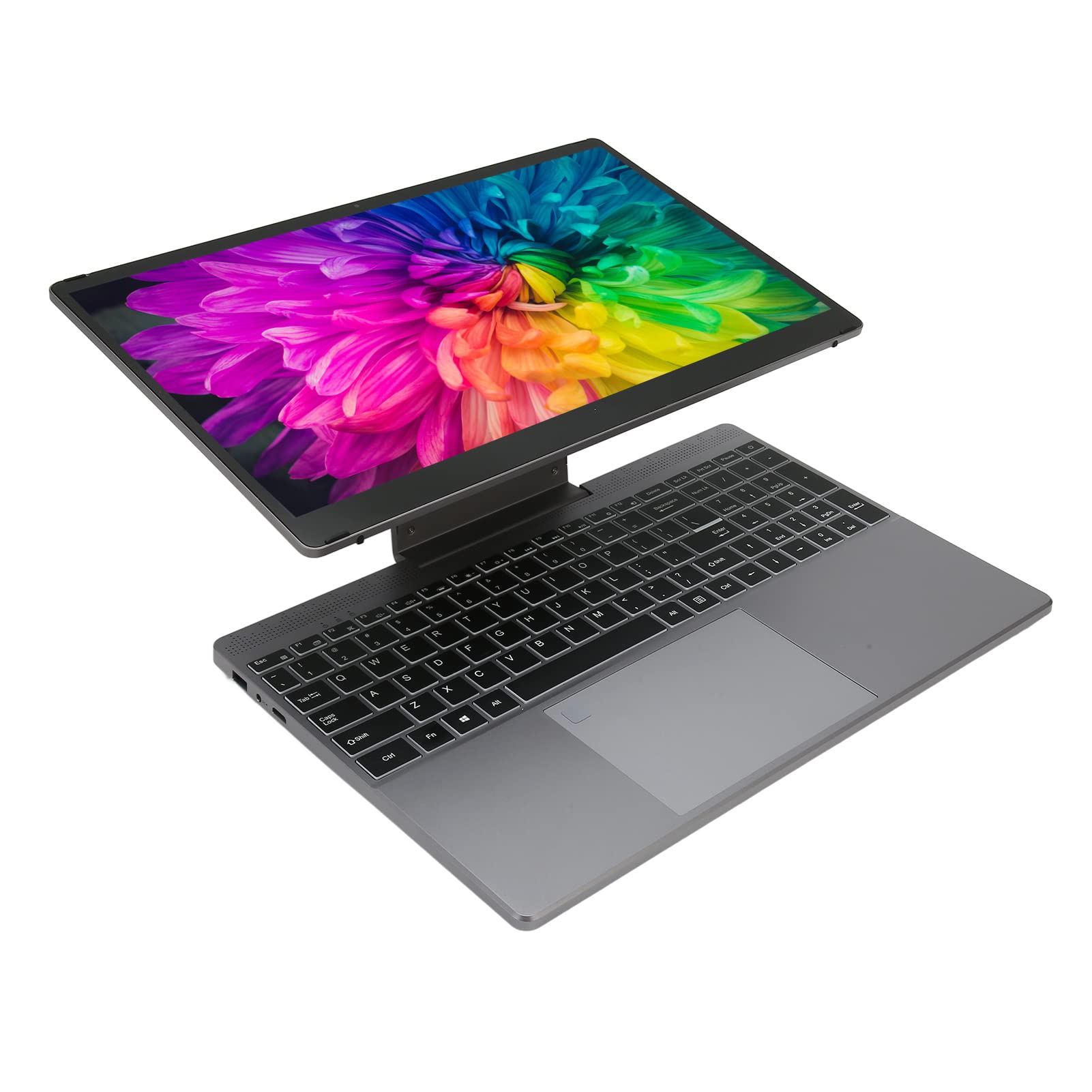 Haofy Tablet Laptop, 12GB DDR5 RAM 5800mAh Battery RGB Backlit 15.6in Touchscreen Office Laptop School Gravity Sensor (US Plug 512GB)