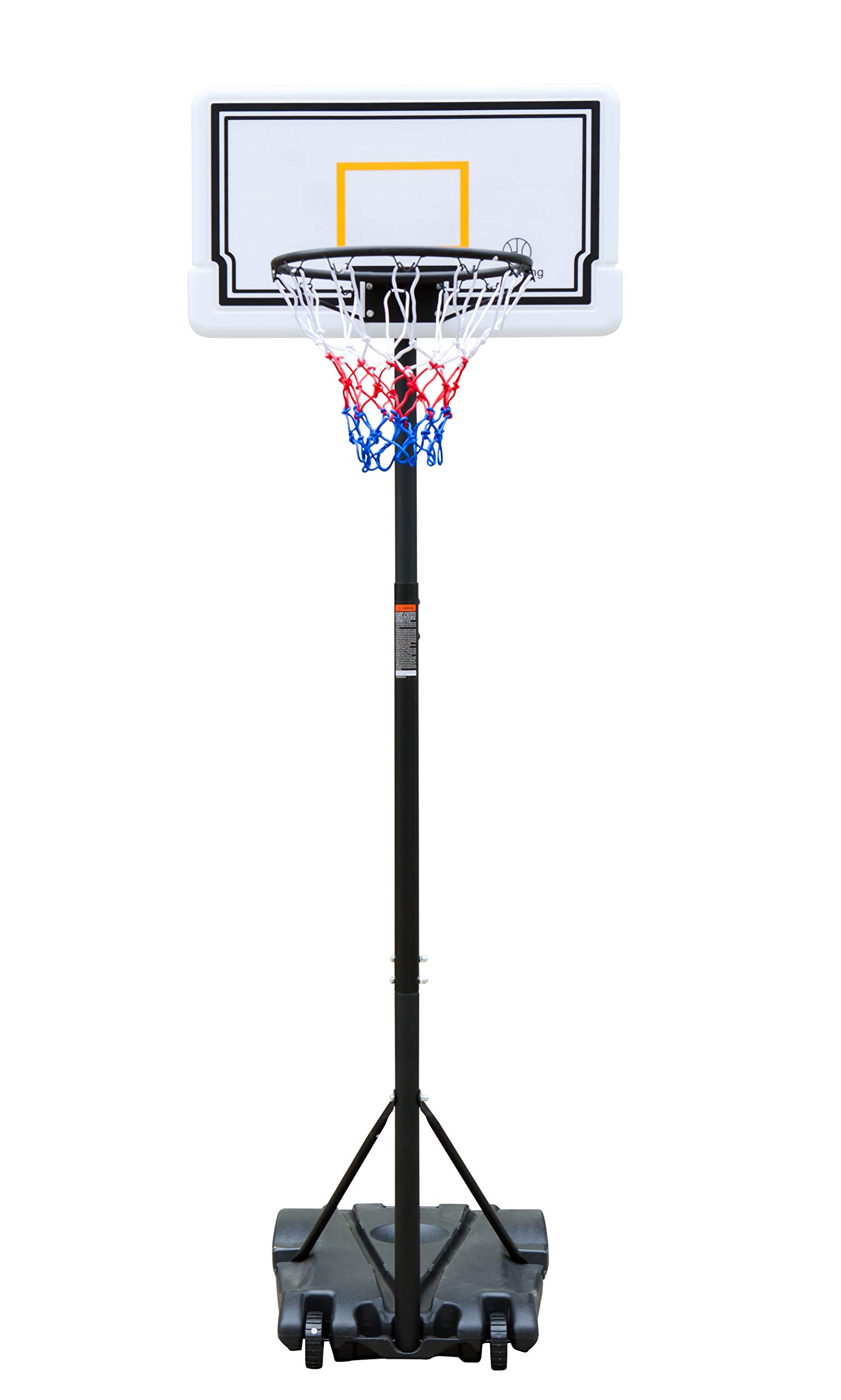 HaoKang Portable Basketball Hoop with Adjustable Height System Outdoor 28" Background and Wheels for Teenager