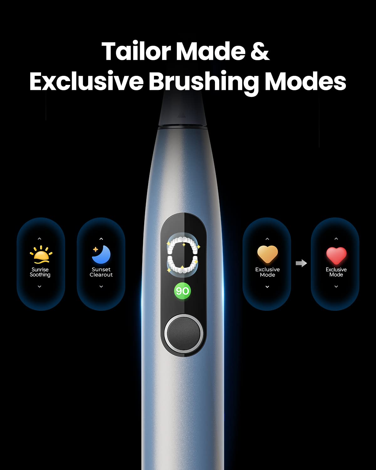 Oclean Electric Toothbrush, X Pro Digital Smart Sonic Toothbrush for Adults,2X Deep Cleaning,Real-time 8 Areas Tracking w Touch Screen, 3 Modes,Fast Charge Lasts 30 Days,Magnetic Wall Mounted-Silver