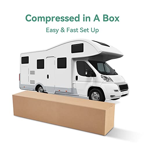Opoiar RV Mattress 8" Short Queen,Green Tea Medium Firm Memory Foam Mattress in a Box,Pressure Relief,Campers/Trailers/Trucks Mattress in a Box,CertiPUR-US Certified,Made in USA