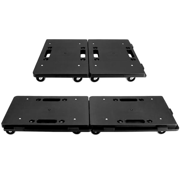 QWORK Furniture Moving Dolly with Wheels, 2 Pack Moving Rollers Leg Dollies, Portable Furniture Movers, 440 Lbs Capacity Small Flat Dolly