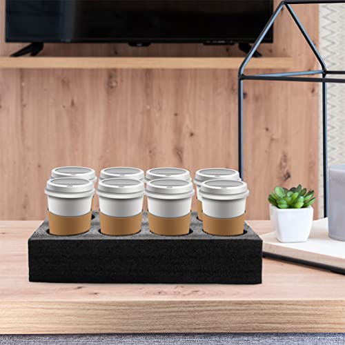GANAZONO 3Pcs Cup Holder car Stands Foam take Out Drink Carrier Beverage Takeout Tray Foam Drink Carrier Holder Trays Shelf Bracket Tea Outdoor drinkware Cup Tray Pearl Cotton Floor Drinks