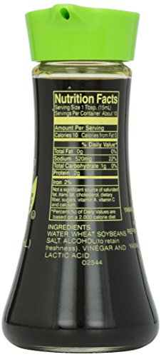 Yamasa Soy Sauce, Naturally Brewed Less Salt Low Sodium Preservative Free in Glass Dispenser, 5 fl oz (Pack of 1)