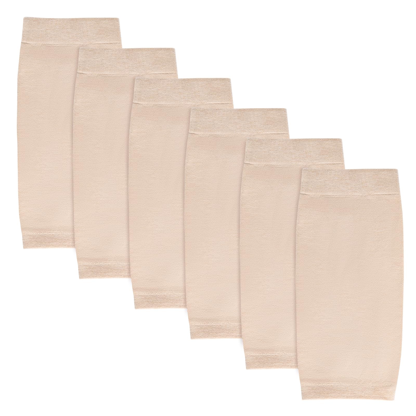 HOVEOX 3 Pairs Forearm Tattoo Cover Up Sleeves Tattoo Cover Up Sleeve Forearm Tattoo Cover Up Compression Sleeves Tattoo Cover Sleeve (8.2 inch, Nude)