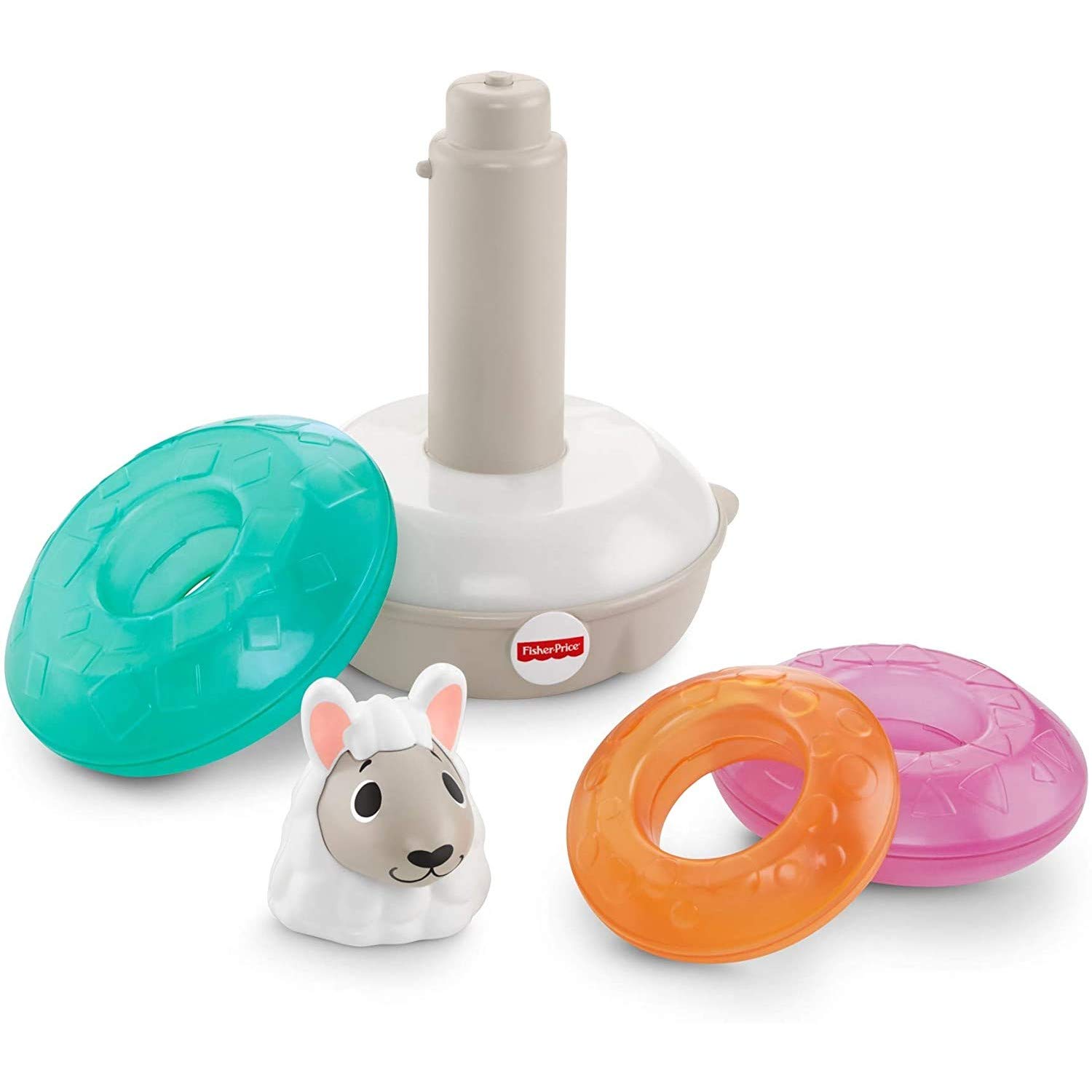 Fisher-Price GHR17 Linkimals Lights and Colours Llama, Interactive Stacking Ring Toy, 1 pc