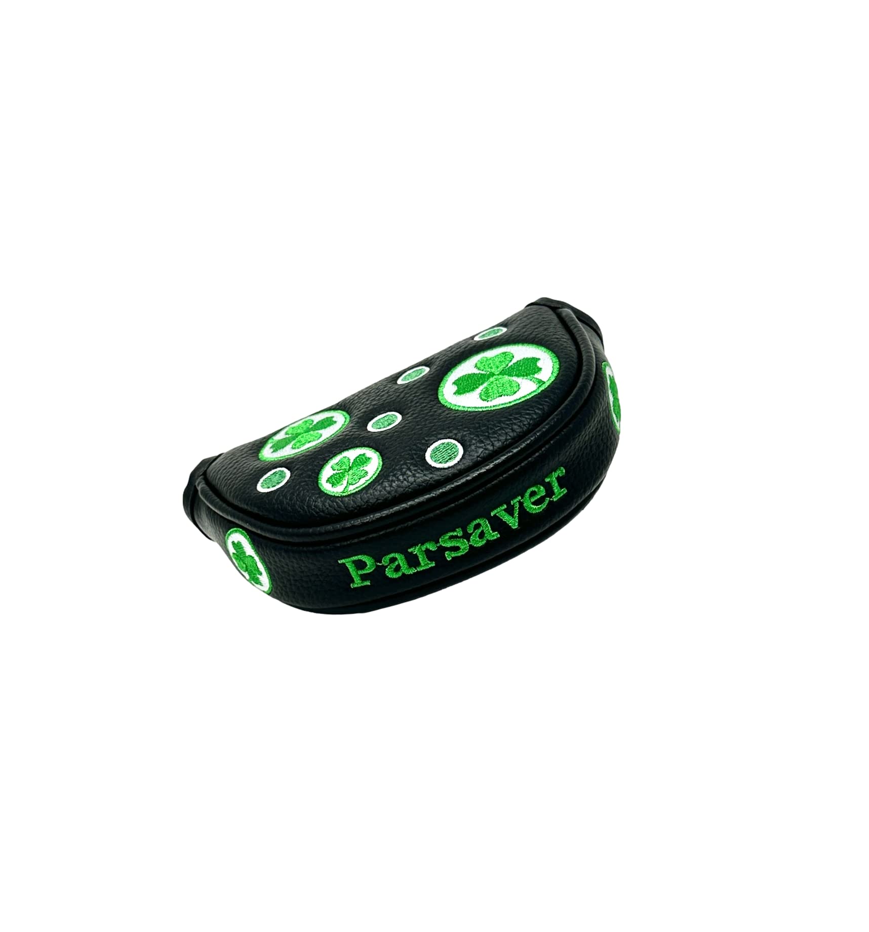 Half Mallet Putter Cover - Original Lucky Clover Putter Cover - Compatible with All Small Mini Mallet Putters - Odyssey, Scotty Cameron, Berttinardi, Taylormade, Titleist, Ping and Mizuno Putters.