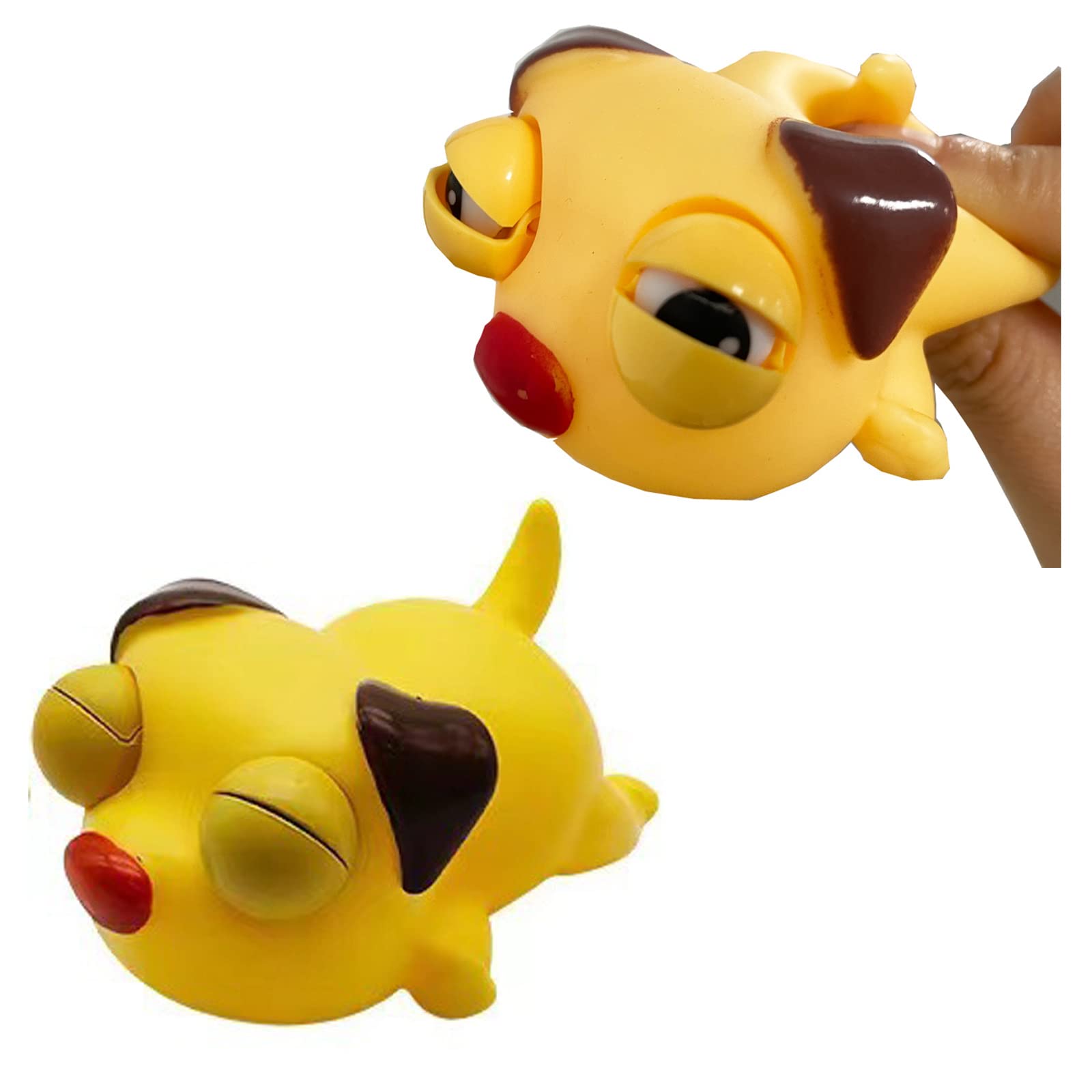 LBKKC Funny Grass Worm Pinch Toy, 4Pcs Eye Bouncing Popping Worm Stress Relief Toy, Novelty Stress Relief Squeeze Toys