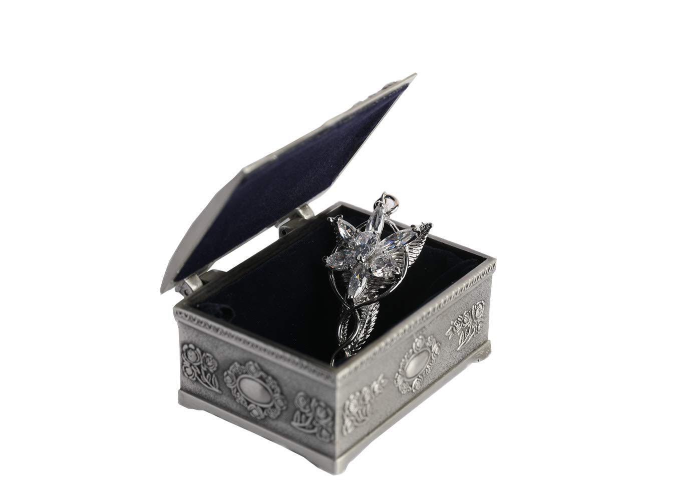 FARBLAZING Silver Plated Arwen's Evenstar Crystal Pendant Pendant Necklace with Jewelry Box Women,Girls (NE-Arwen new)