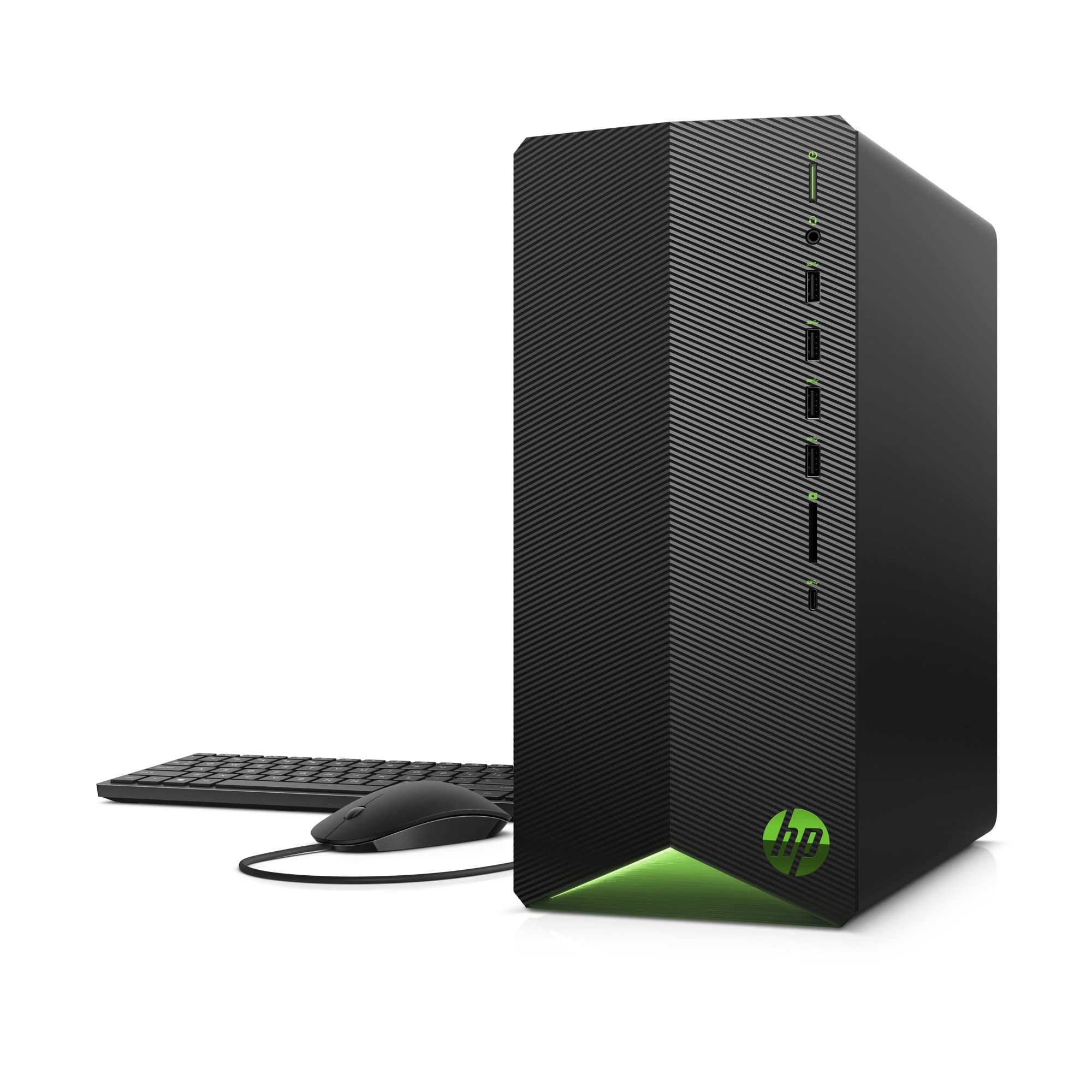 HP Pavilion Gaming Desktop Computer 10th Generation Intel Hexa-core i5-10400F Processor 32GB RAM 2TB SSD GeForce RTX 3060 12GB Graphic USB-C DiplayPort Bluetooth Win11Pro Black + HDMI Cable