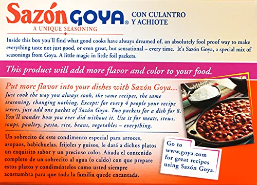 Goya Foods Sazón Seasoning with Coriander & Annatto, 1.41 Ounce