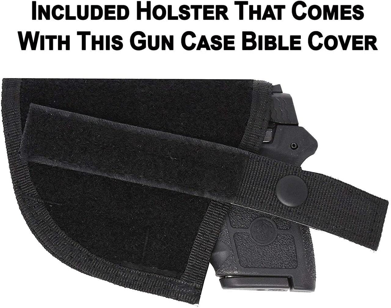 Garrison Grip CCW Leather Book Cover Case for Small Sized 380 Cal and 9mm Guns (Cover Case - Black)