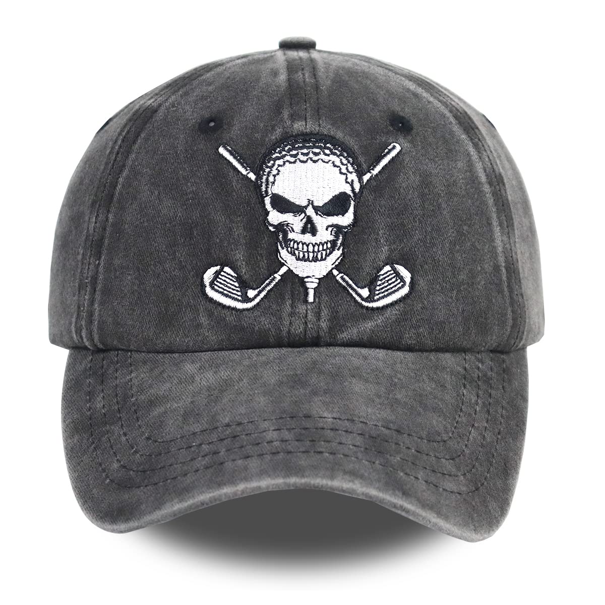 Golf Accessories for Women Men, Funny Retirement Party Decorations Golf Hat, Adjustable Washed Vintage Cotton Skull Baseball Caps, Birthday Gift for Golfers Dad Mom Wife Husband Brother Sister Friend