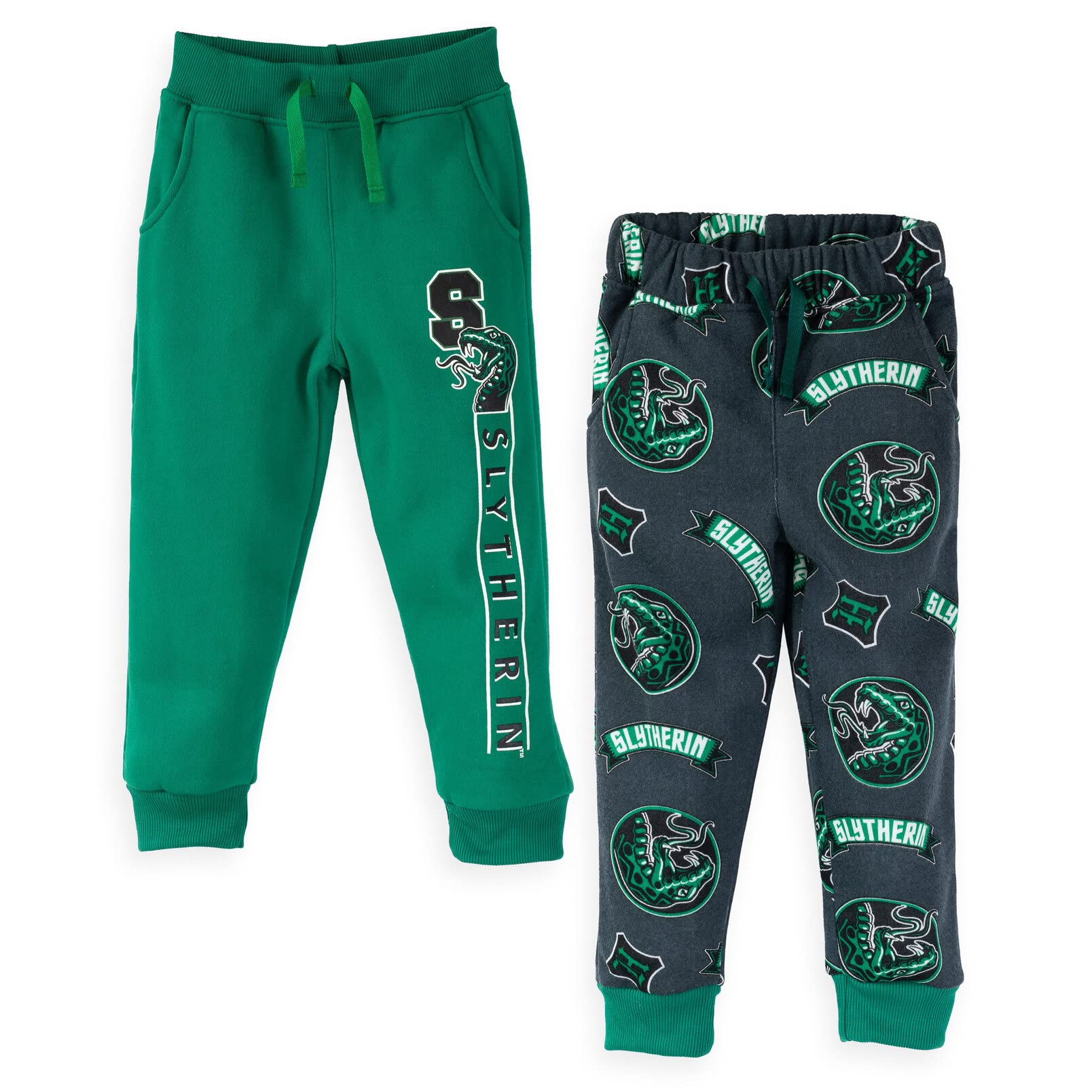 Harry Potter Slytherin Big Boys 2 Pack Pants Green/Black 18-20