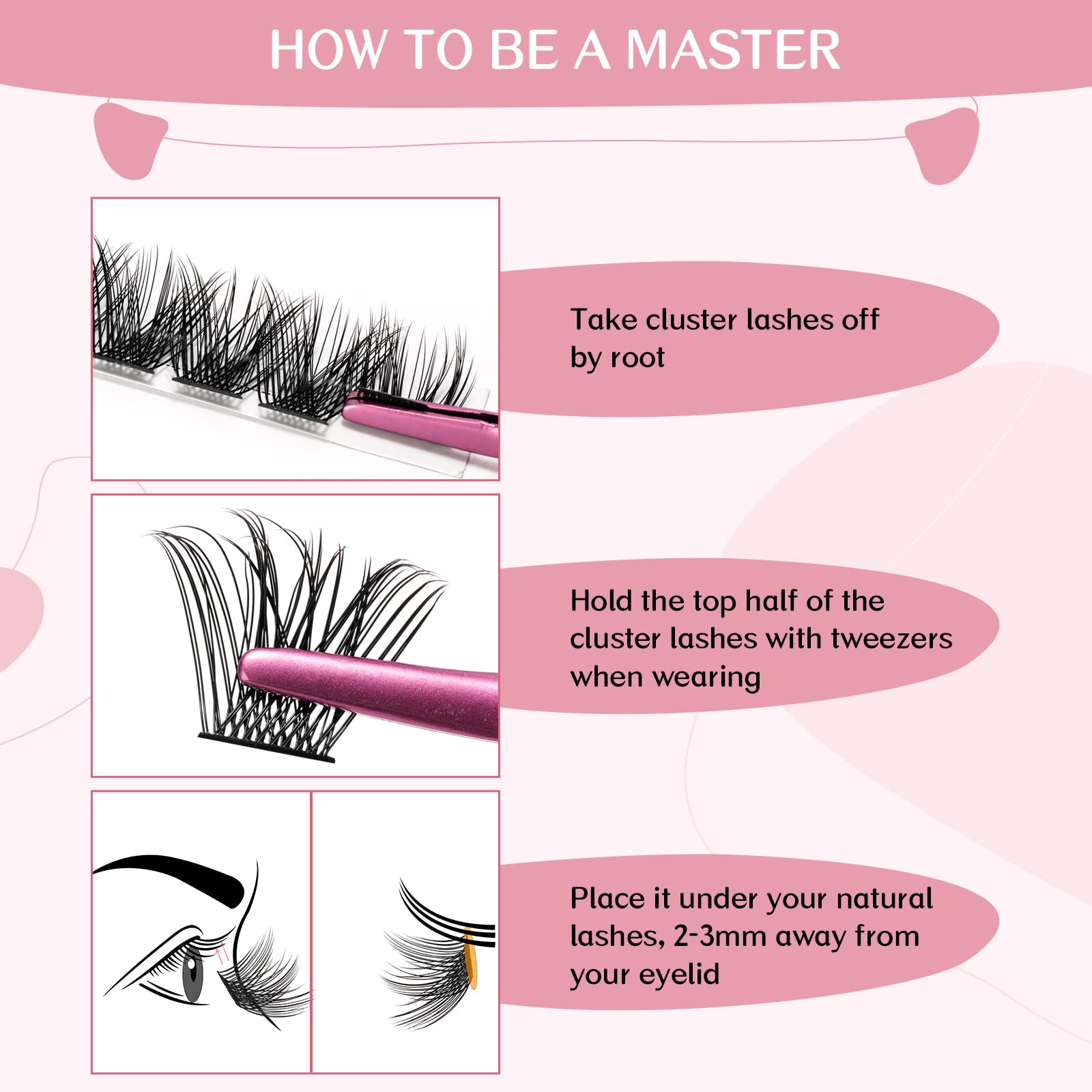 Lash Clusters, 72 Pcs Individual 12-18mix Cluster Lashes DIY Lash Extension Eyelash Clusters Volume Wispy Lashes Super Thin Band Reusable Soft & Comfortable(Volume-C-12-18 mix)