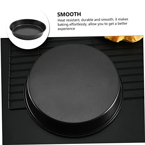 SOLUSTRE 8 Inch Baking Dish Wedding Cake Plates Tortilla Cooker Bread Tray Kitchen Baking Tray Crisper Pan Bakery Pizza Plate Baking Tool Non-stick Oven Pan Pancake Oven Pan Carbon Steel