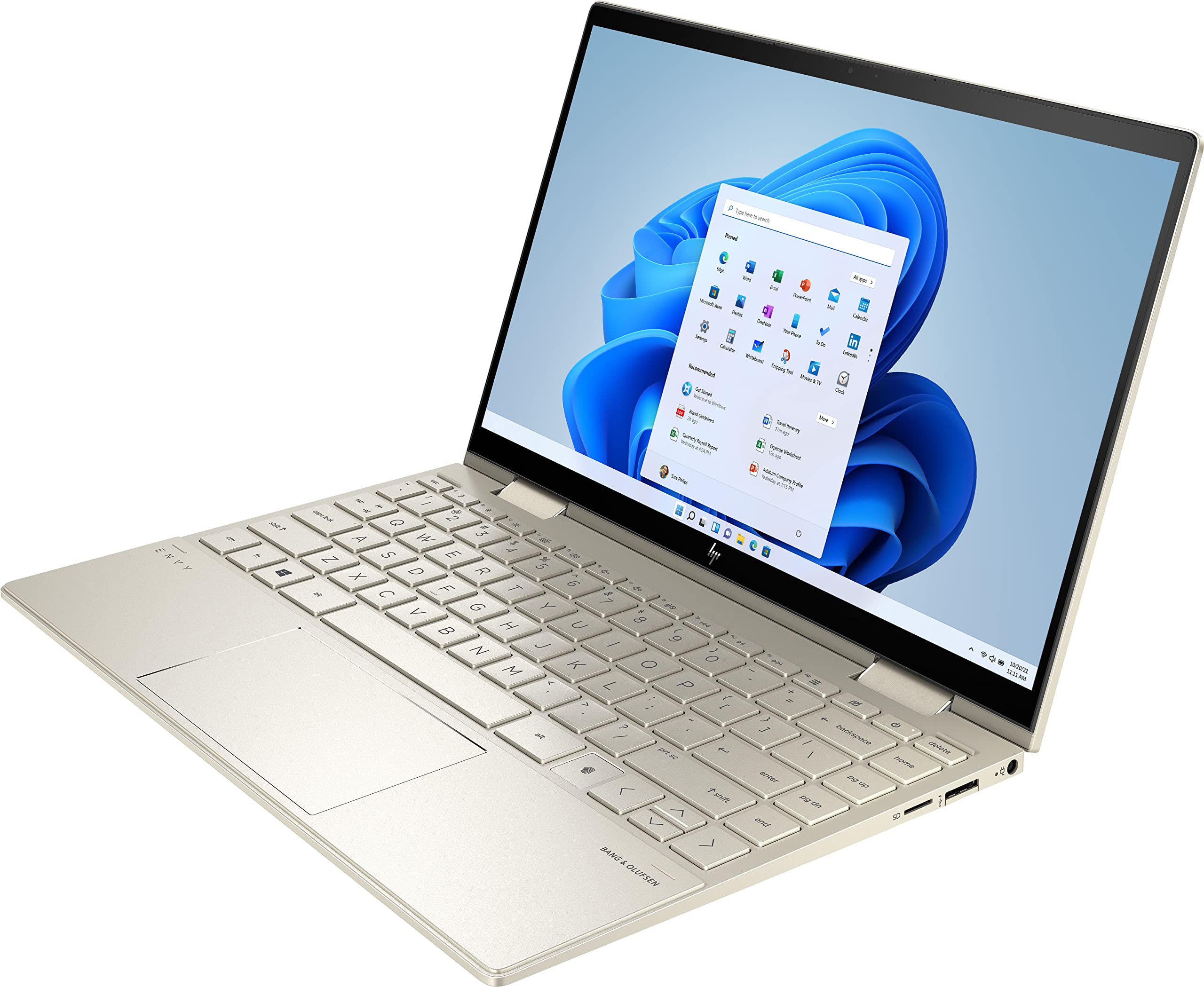 HP - Envy 2-in-1 13inch Touch-Screen Laptop - Intel Evo Platform Core i5-1135G7 - 8GB Memory - 256GB SSD - Pale Gold - Backlit Keyboard -Fingerprint Reader -Thunderbolt - WiFi 6 13-13.99 inches