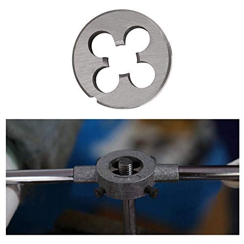 M12 x 1.25mm HSS Metric Tap And Die Set Thread Tap And Round Thread Die Right Hand HSS Taper Silver Tone (2Pcs)