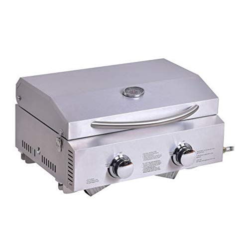 Thaweesuk Shop 2 Burner Portable Stainless Steel BBQ Table Top Propane Gas Grill Outdoor Camp 22β x 18β x 15β