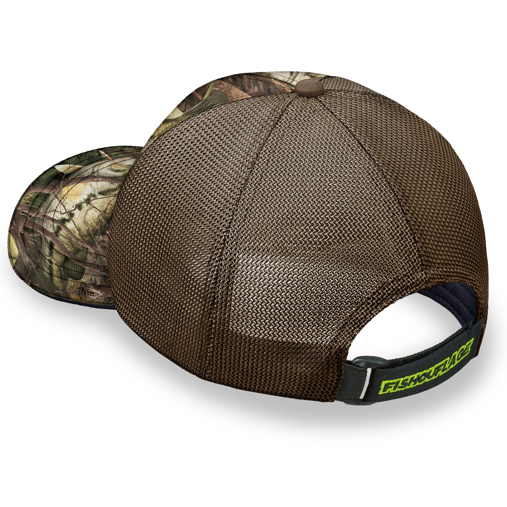 Fishouflage Bass Fishing Hat โ Cool Breeze Camo Mesh Back