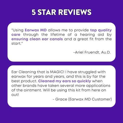 EOSERA Ear Wax MD Kit - Fast-Acting Ear Wax Removal Drops | Breaks Down & Dissolves Wax in Just 1 Treatment | Clinically Proven | Gentle & Safe | Includes Rinsing Bulb | 15mL
