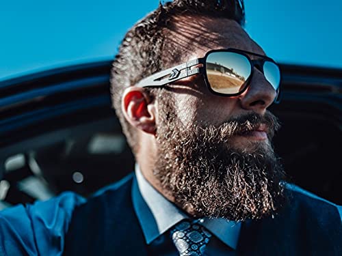 Gatorz Eyewear Stark Sunglasses - Black Aluminum Frame with Blackout Logo Smoke Lens