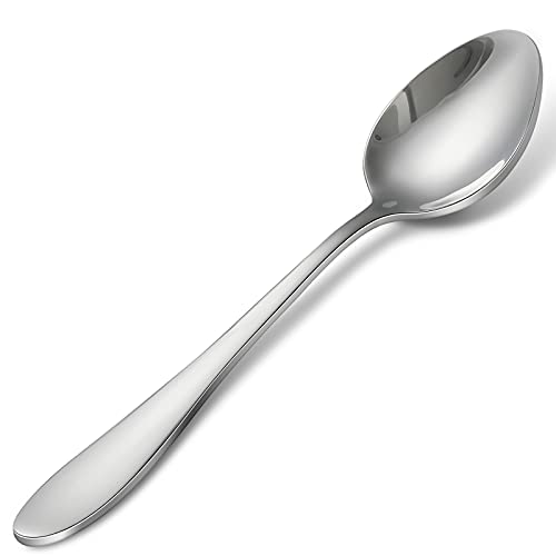 Hiware 16-Piece Stainless Steel Teaspoons - Spoons Silverware Set for Home, Kitchen or Restaurant, Mirror Polished, Dishwasher Safe, 6.5-Inch