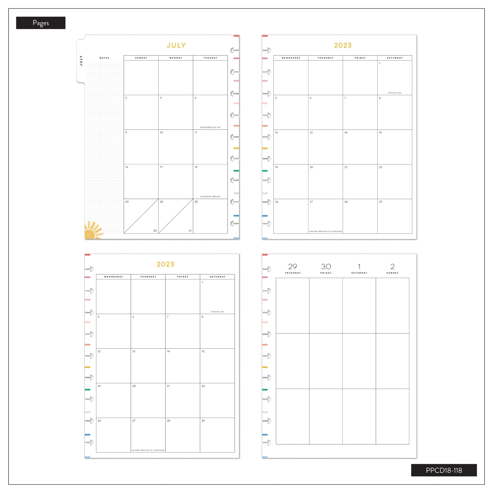 Happy Planner Classic 18-Month Planner-Seasonal Whimsy; July '23 - Dec. '24