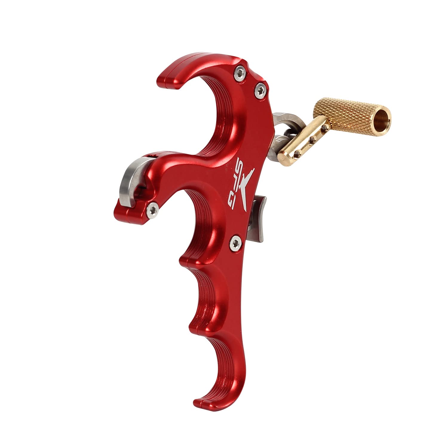 FENJANER Archery Compound Bow Release Aid Archery Release Aids Bow Release for Compound Bow Accessory (Red)