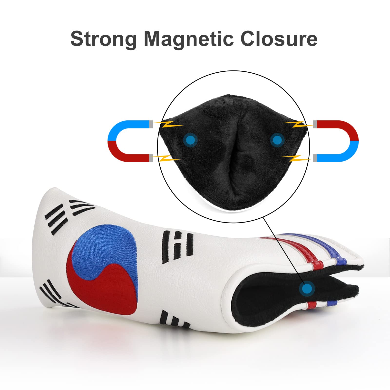 GonaFit Blade Putter Cover - Premium Golf Putter Headcover - Strong Magnetic Putter Head Covers - Protective Putter Covers