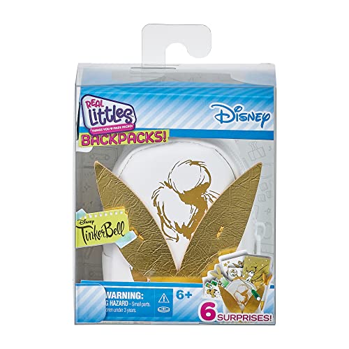 REAL LITTLES - Collectible Micro Disney Tinker Bell Backpack with 6 Surprise Toy Accessories Inside!
