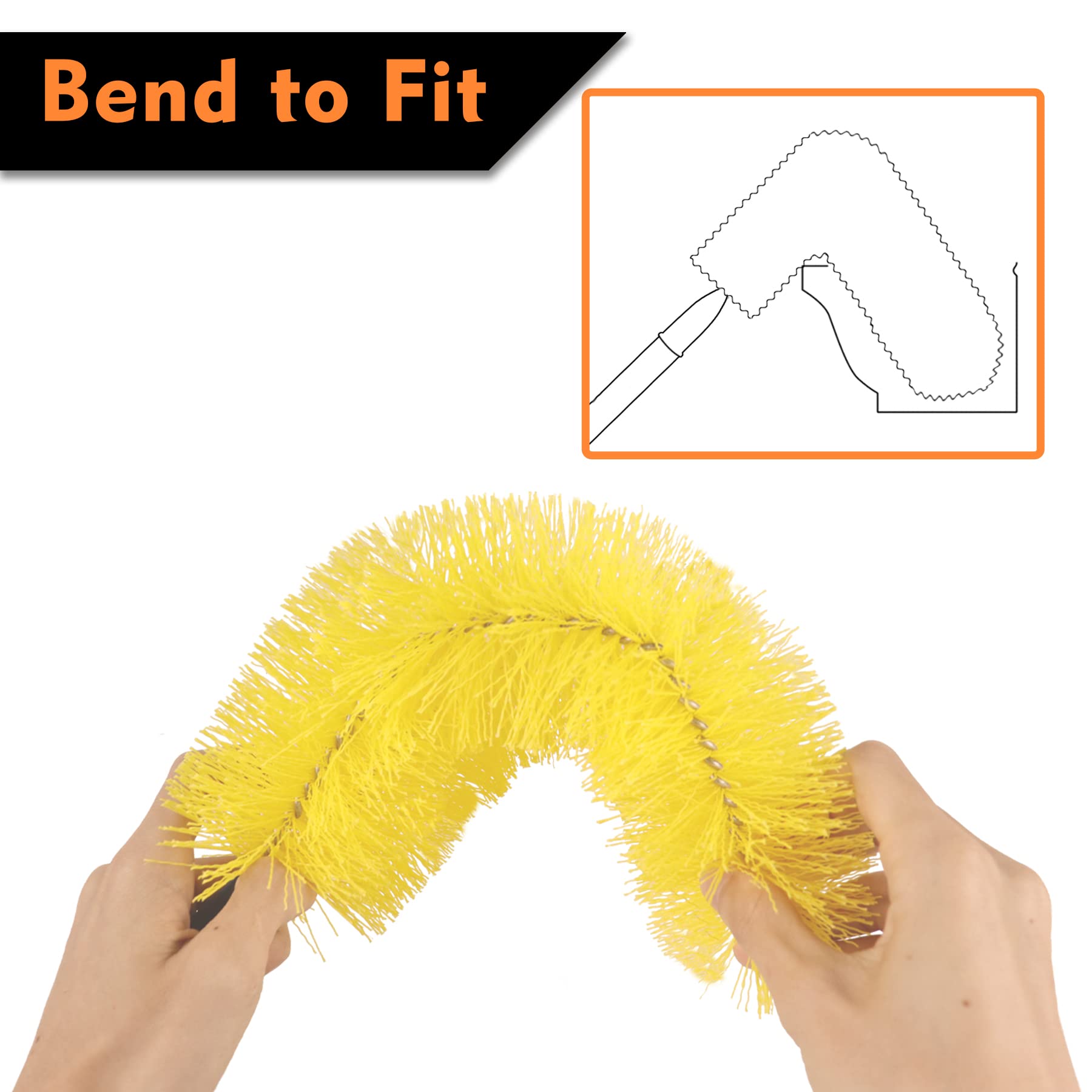 GCGOODS Gutter Cleaning Brush, Upgraded Gutter Guard Cleaner Tool with 5.5 Ft Telescopic Pole & Easy Adjustable Angle of Brush, Clean Leaves and Debris from The Ground