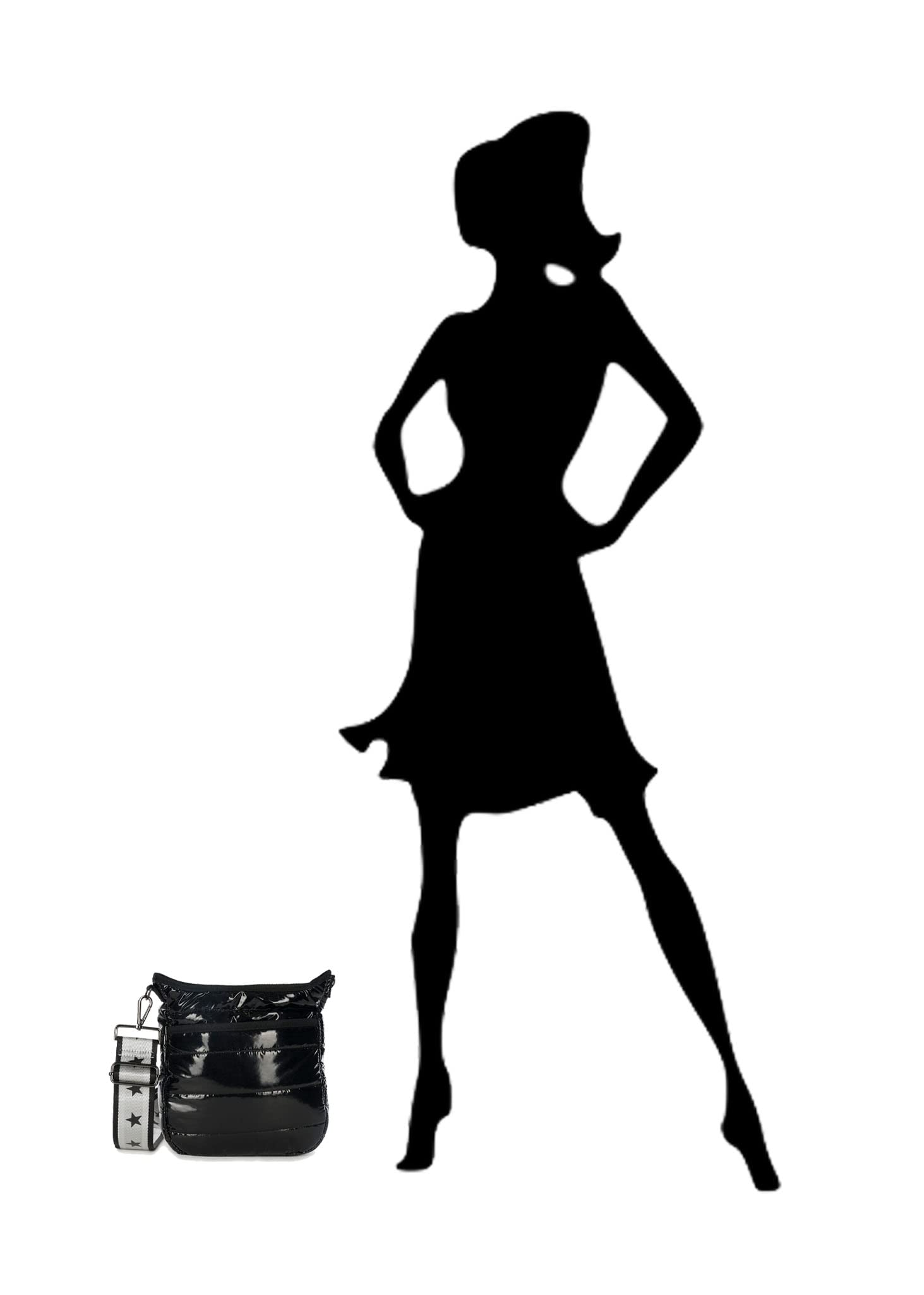 Haute Shore - Nikki Noir Crossbody Shinny Black