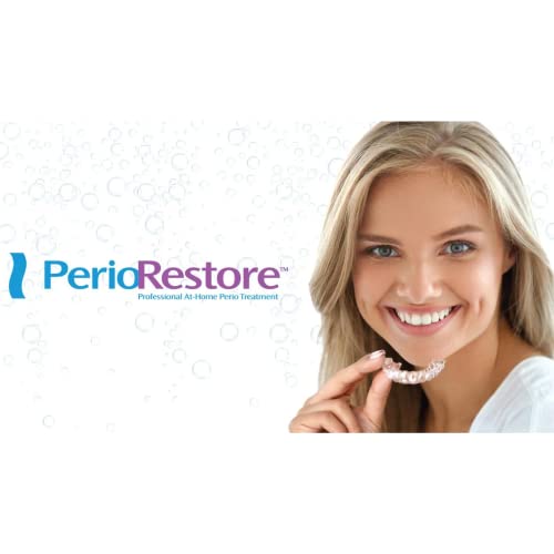 Perio RestoreĀ® Gel 3 Ounce Tube; 1.7% Hydrogen Peroxide Oral Cleansing Treatment; Oral Cleansing Gel. Includes Two (2) Trays for Ease of Application. Mint Flavor, at-Home Treatment