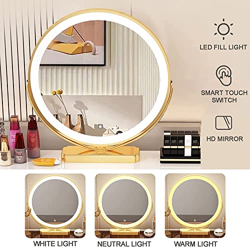 UTMACH Vanity Slate Tabletop Vanity Desk, Vanity Set with Adjustable Cabinet & Makeup Chair, Dressing Table with Lighted Mirror & Drawers Desk Sturdy
