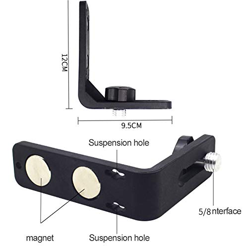 Laser Level L-shape Magnetic Bracket for Topcon, Spectra, Leica, Bosch, Hilti and Dewalt Lasers