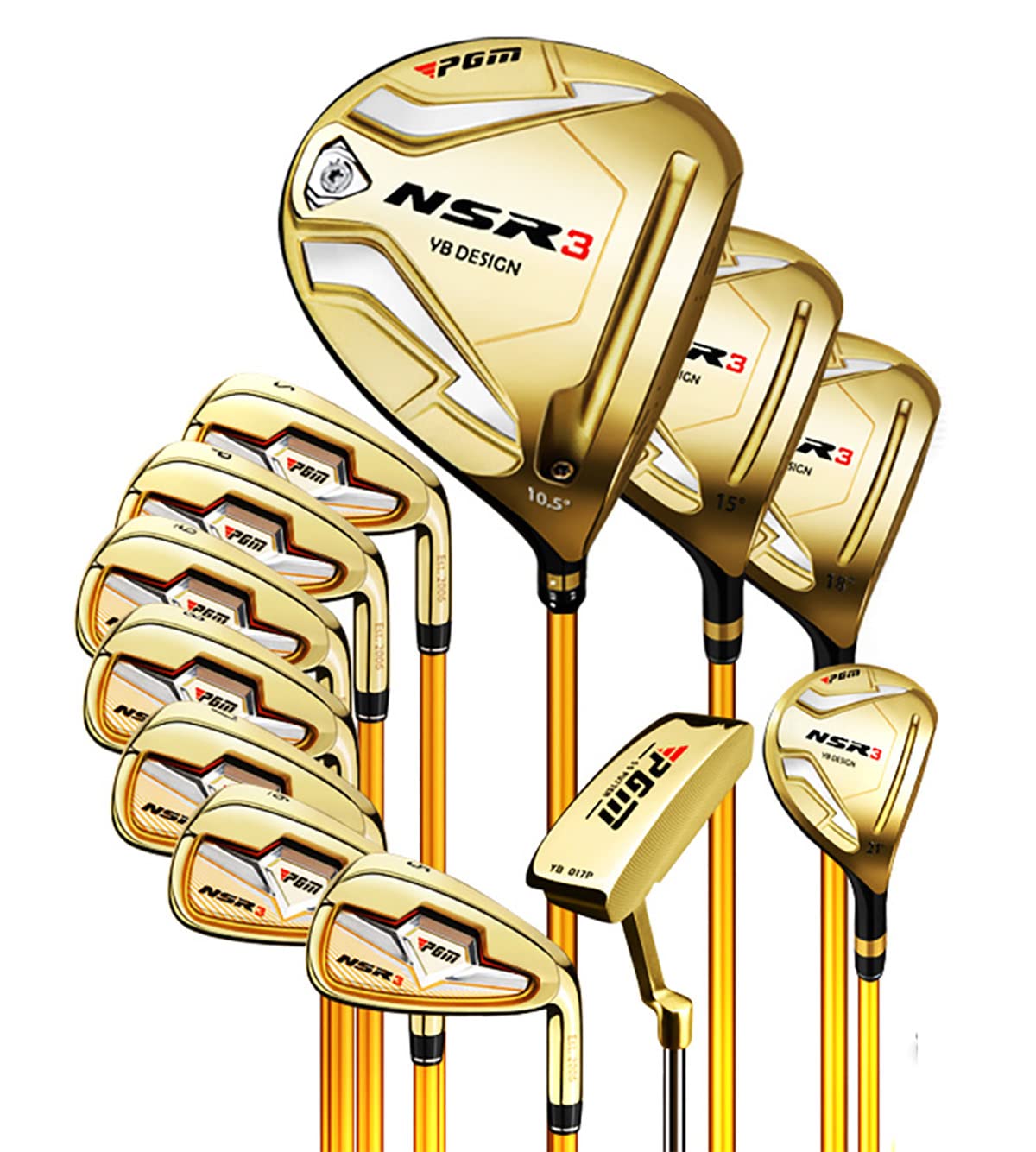 Golf Clubs Complete Set for Men 12 Piece Includes Titanium Golf Driver, 3 & #5 Fairway Woods, 4 Hybrid, 5-SW Irons, Putter