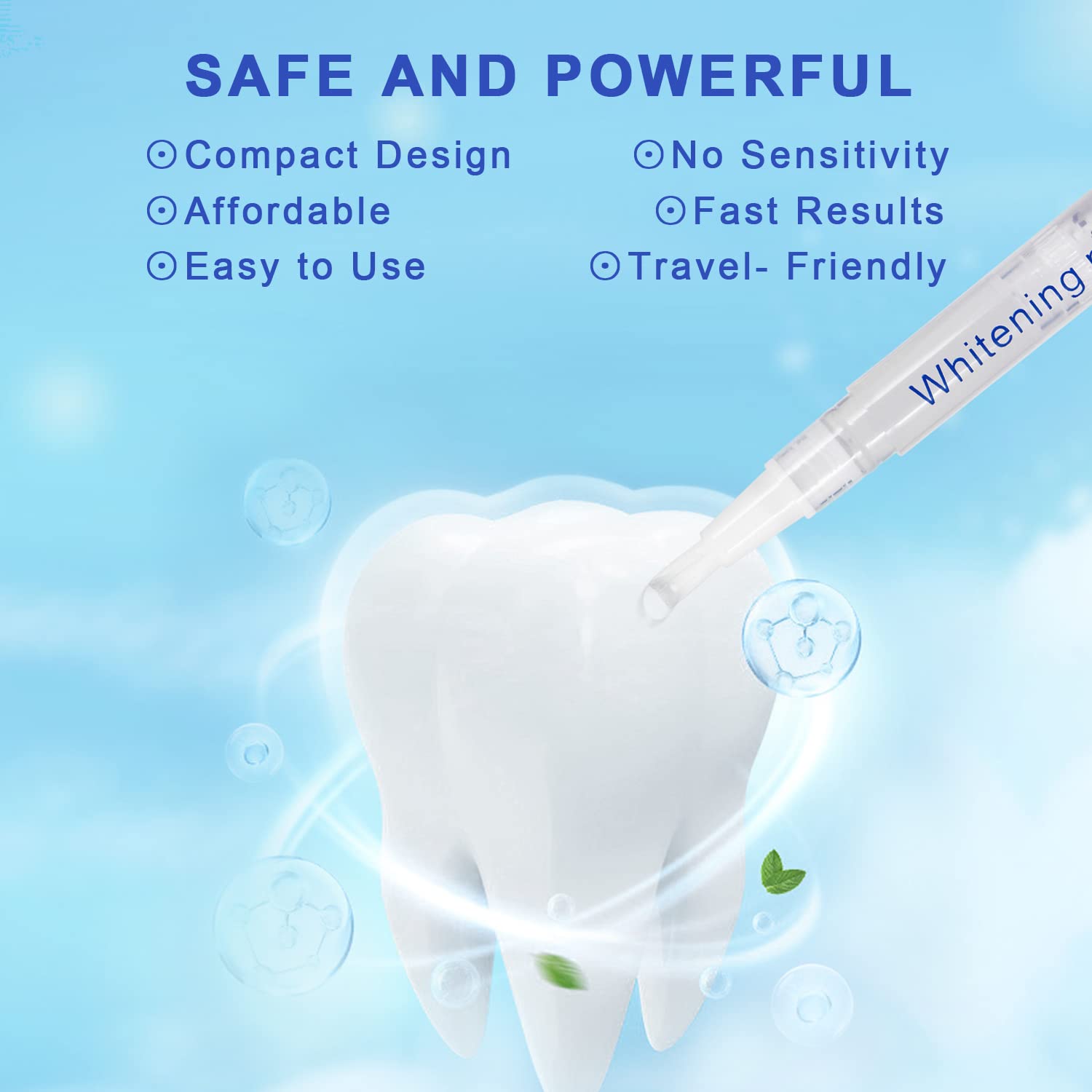 Kingheroes Teeth Whitening Pen(4 Pcs), 30+ Uses, Effective, Painless, No Sensitivity, Travel-Friendly, Easy to Use, Beautiful White Smile, Natural Mint Flavor