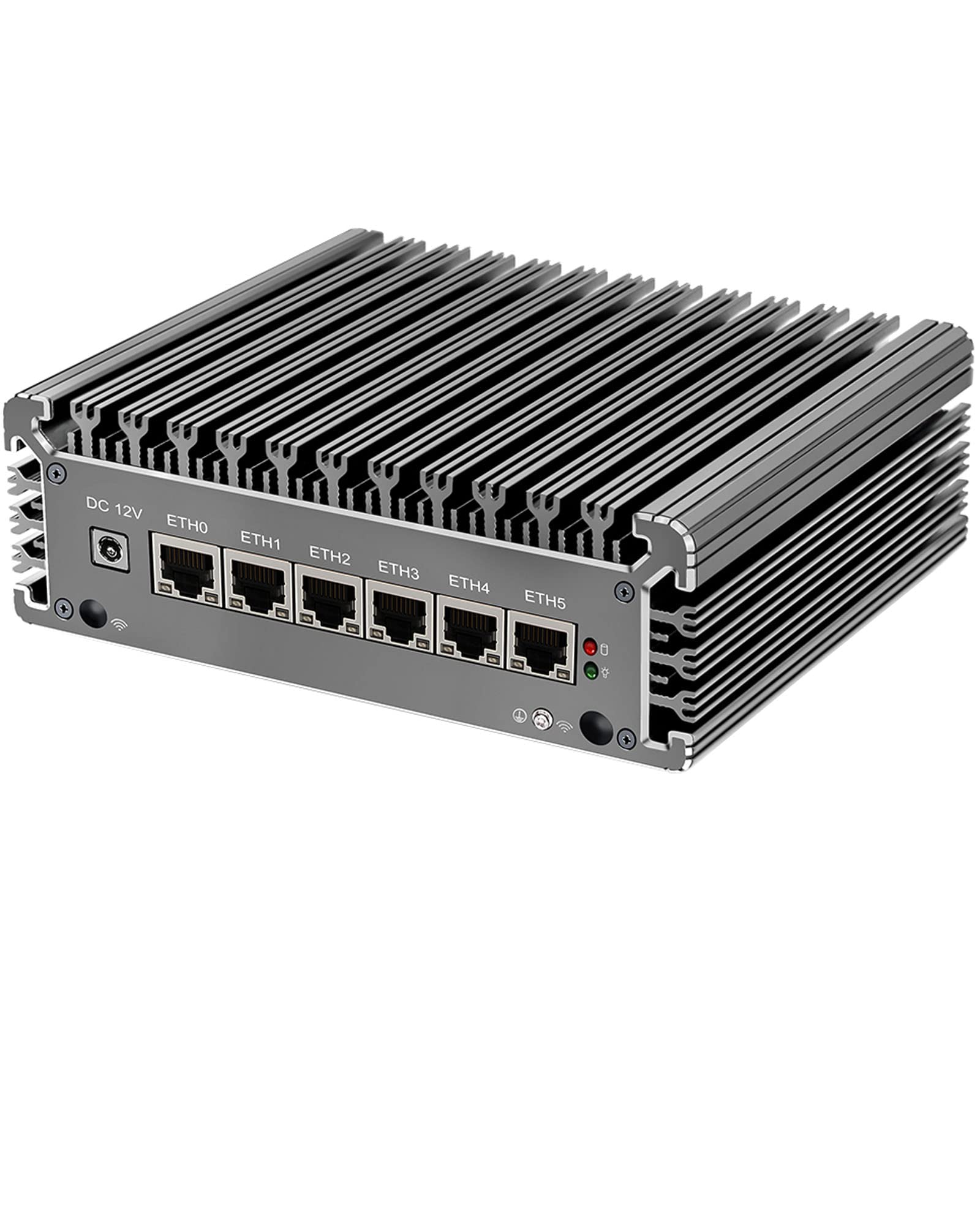 KingnovyPC 6 Port i226 2.5GbE LAN Firewall Fanless Mini PC Celeron N5105, No RAM No SSD, USB COM AES-NI VPN Router Openwrt Barebone