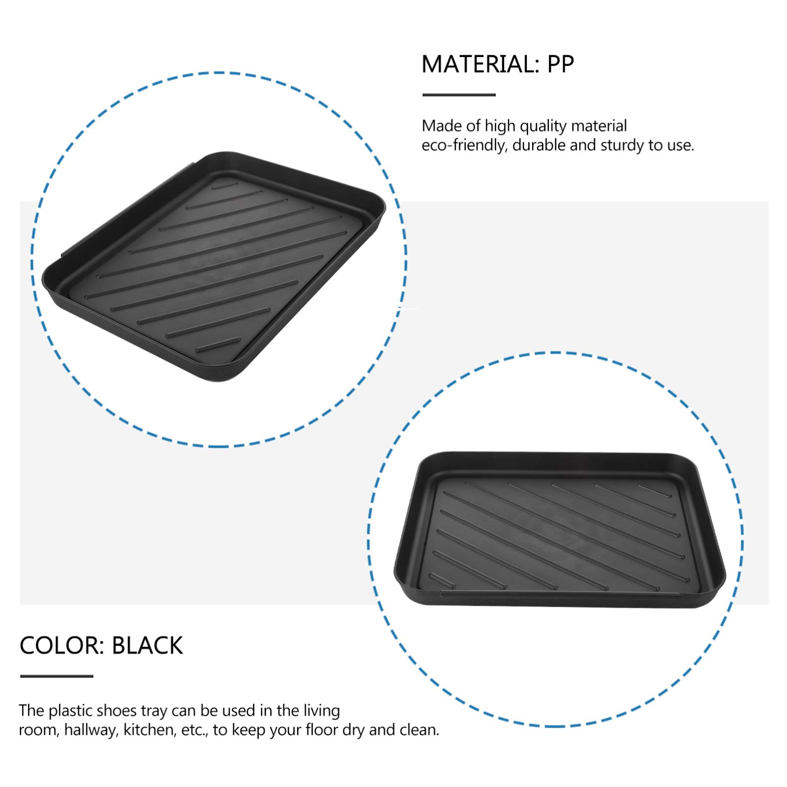 Garneck Litter Box 2pcs Outdoor Versatile Rack Utility Stationery Organization Entryway Wet Car Bonsai or Organizer Duty Resistant Mats Water Cargo Weather Table Tray Flower Pot Saucers