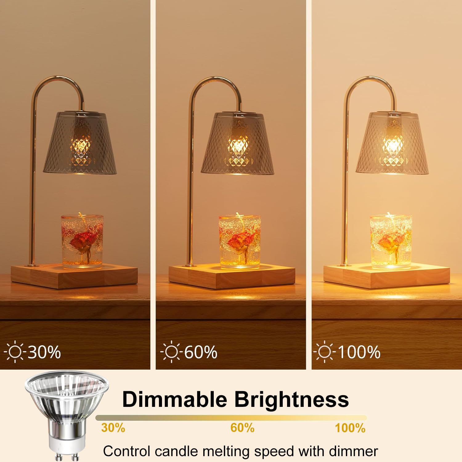 Nioclerce GU10+C 120V 50W Bulb - MR16 GU10 Base Bulbs Warm White GU10 Halogen 50W Bulbs, GU10 Dimmable Bulb High Output 500LM, Long Lasting 50 Watt GU10 Bulbs for Candle Warmer, Track Lighting