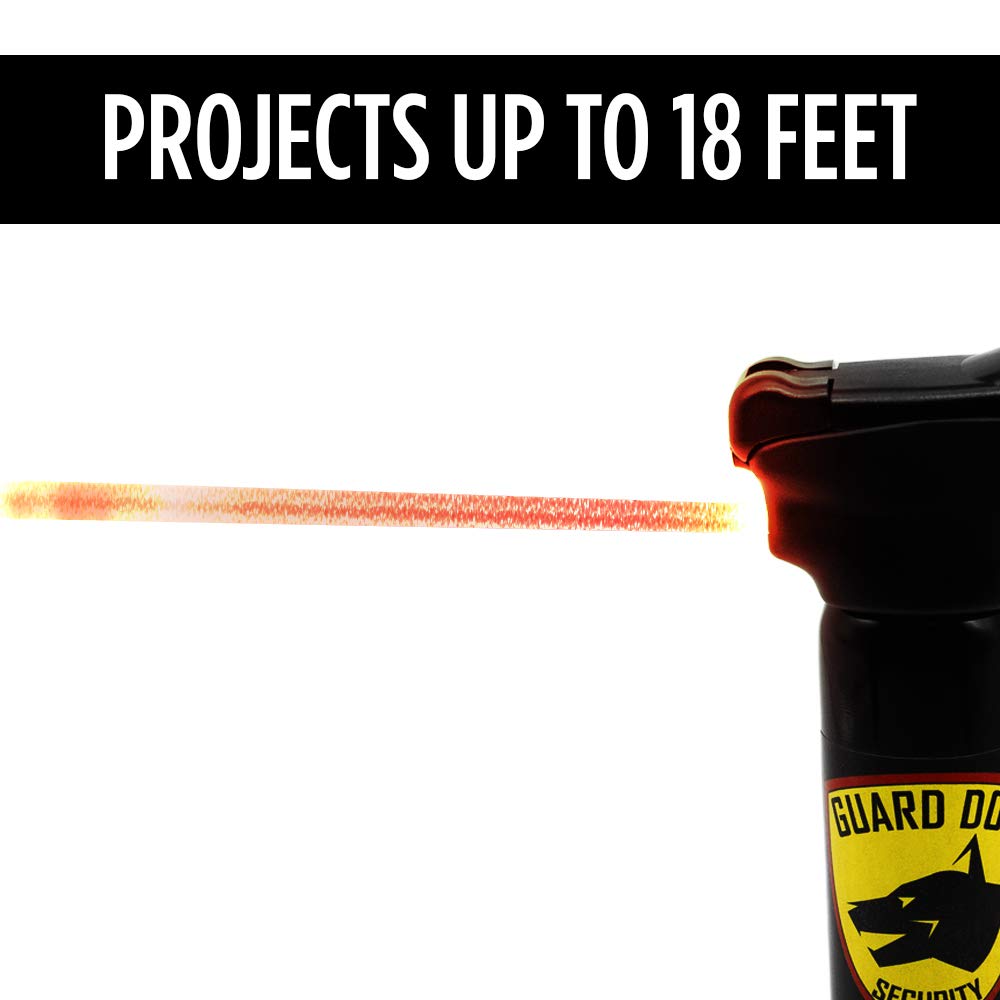 Guard Dog Security Self Defense Pepper Spray - Built-in LED Light β Safety Flip Top Pepper Spray 4 oz