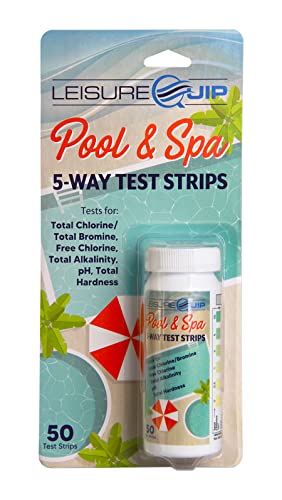 LeisureQuip Pool & Spa Chlorine & Balancer Chemical Startup Bundle with Test Strips, Scum Absorber, & Ebook for Pools & Hot Tubs