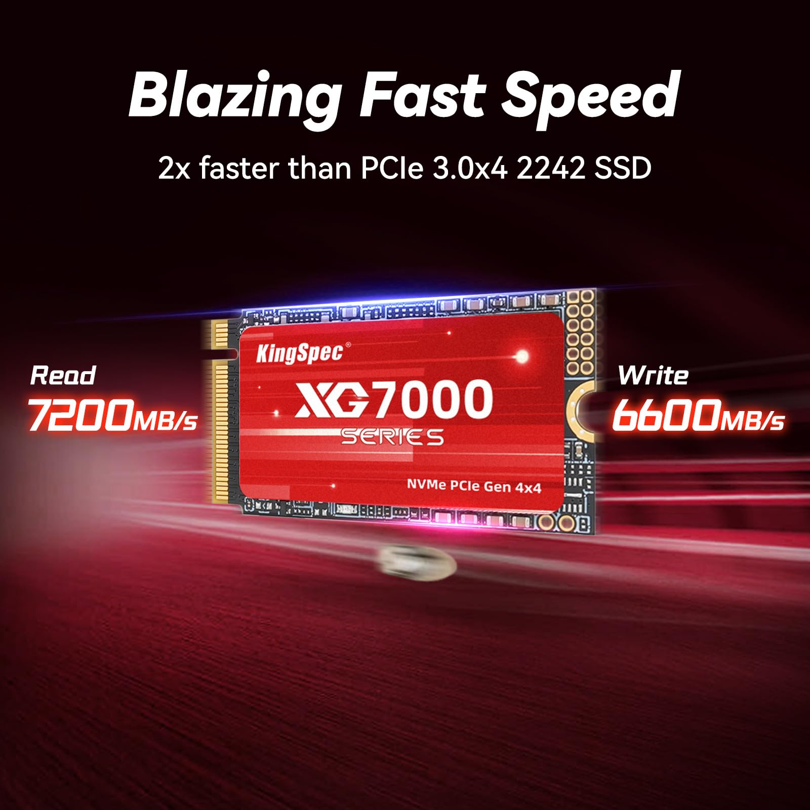 KingSpec 256GB M.2 2242 NVMe SSD - Read Speed up to 3500 MB/s, M.2 PCIe 3.0x4 SSD 3D NAND Flash, Compatible with PC/Desktop/Laptop (2242, 256GB)