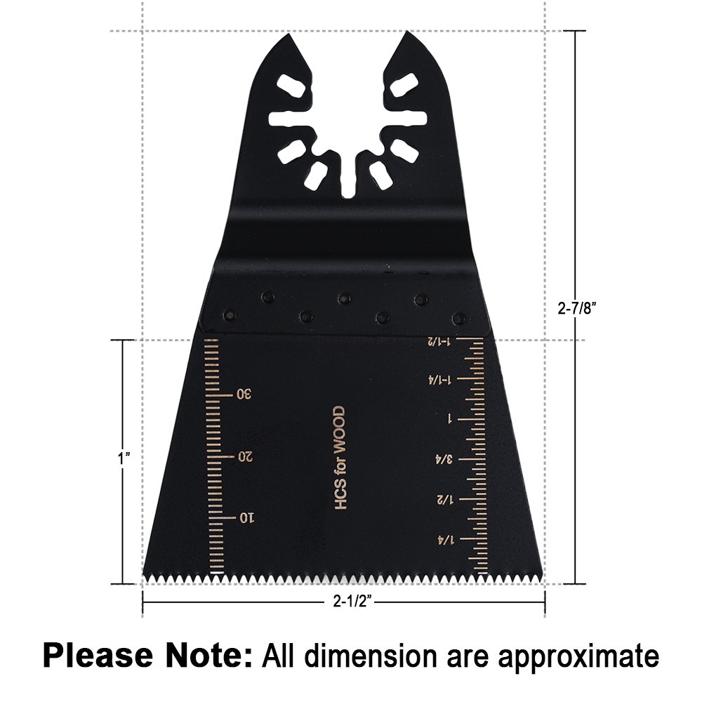 HIFROM Precision Wide Segmented Wood/Plastic/Soft-Metal Oscillating Multi Tool Saw Blades Replacement for Fein Multimaster Bosch Craftsman Dremel and More (18 Pack)