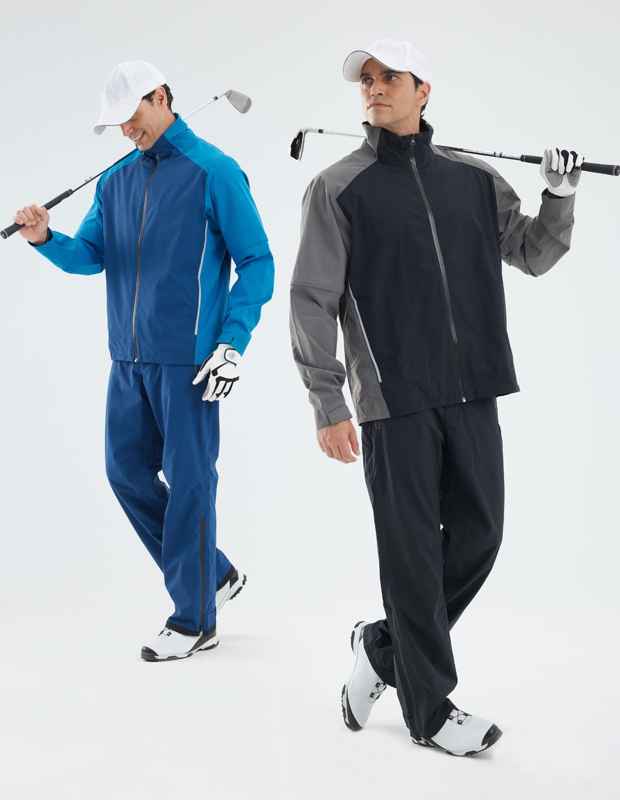 fit space Golf Climastorm Permanent Rain Pants Waterproof 20K Lightweight Performance Sporty Trousers (Black Pro, X-Large)
