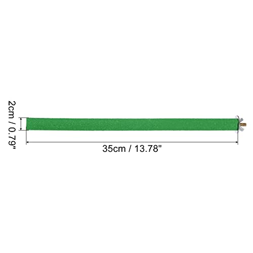 PATIKIL 0.8x13.8 Inch Bird Cage Perch, Parrot Stand Paw Grinding Stick Bird for Parakeet Cockatiel Cage Accessory, Green