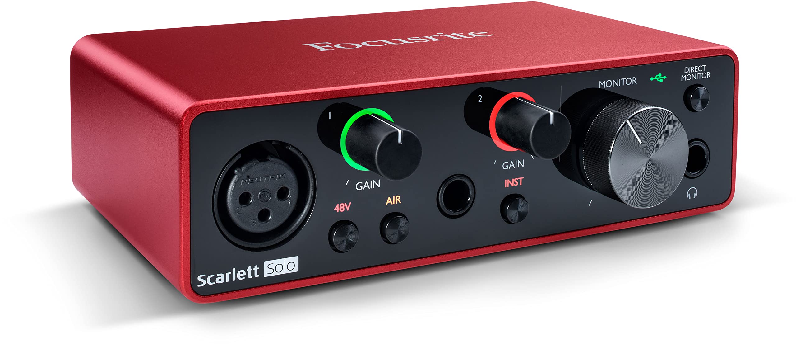 Focusrite Scarlett Solo 3rd Gen 2-in, 2-out USB Audio Interface Bundle with XLR Cable and Austin Bazaar Polishing Cloth